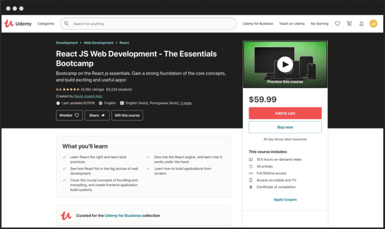 10 Best React Courses on Udemy [October 2025]